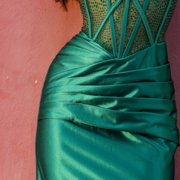 Nox | Dresses | New Long Formal Sleeveless Sheath Dress Embroidered With Rhinestones Nx E292 ...